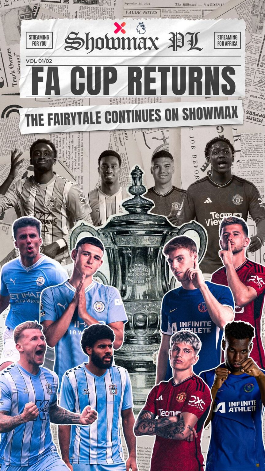 Watch the FA Cup semi-finals live on Showmax!