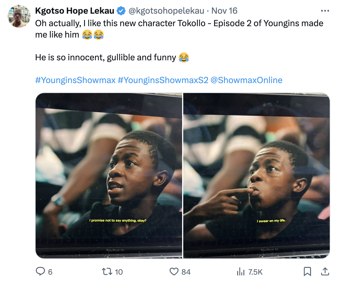 Rising star Katleho Mabote on Youngins' tearjerker start